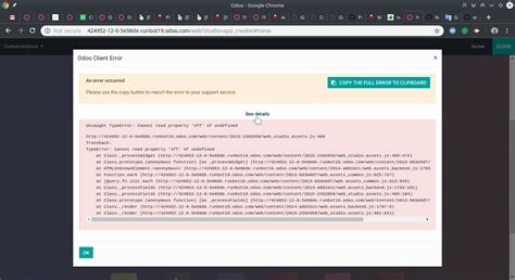 V Web Studio Uncaught TypeError Cannot Read Property Off Of Undefined Issue