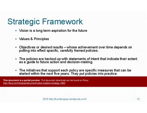 Value Creation Strategy Ppt Slide Deck