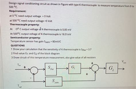 design signal conditioning circuit as shown in figure