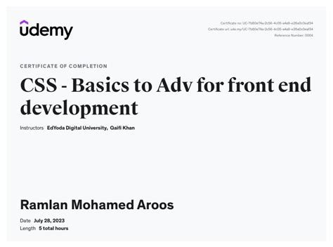 Mohamed Aroos On Linkedin Frontenddevelopment Udemycertified Webdevelopment Lifelonglearner