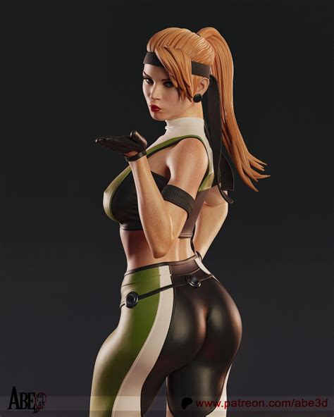Sonya Blade Nsfw 3d Printed Statue Mortal Kombat Adult Collectible