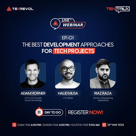 Tekrevol On Linkedin Tektalk Tekrevol Developmentapproaches Webinar