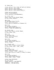 Pseudocode 10 Txt For Shape Java Create Abstract Class Shape And Abstract Methods Public