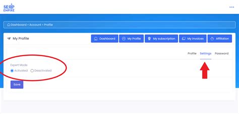 What Is The Expert Mode And How To Activate It Help Center SERP Empire