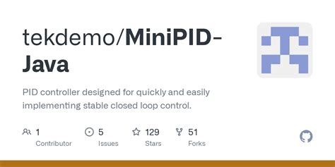 GitHub Tekdemo MiniPID Java PID Controller Designed For Quickly And Easily Implementing