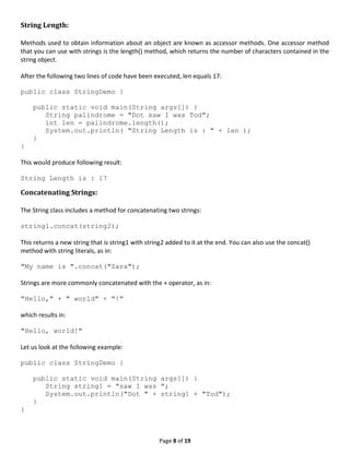 Class Notes Week On Arrays And Strings PDF