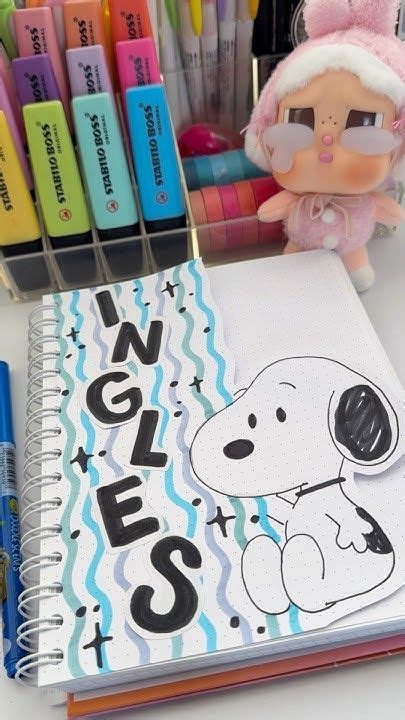 Carátula De Inglés De Snoopy Portada De Tutoria Snoopy Portadas