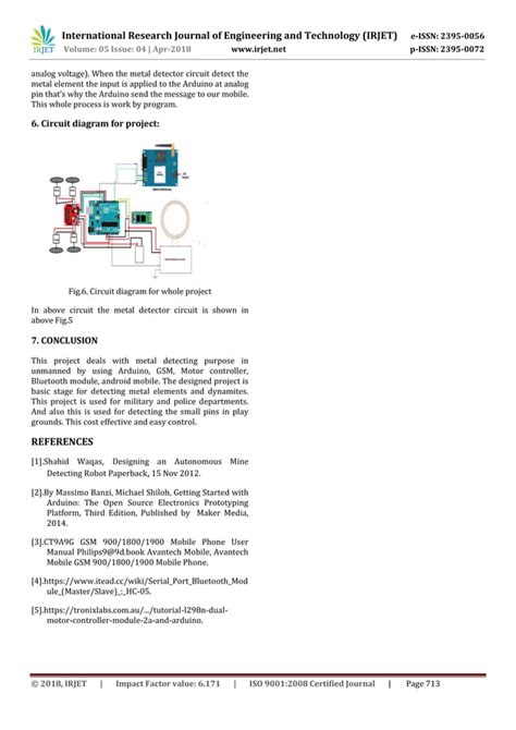 Irjet Bluetooth Controlled Metal Detecting Robot With Message Alert Pdf