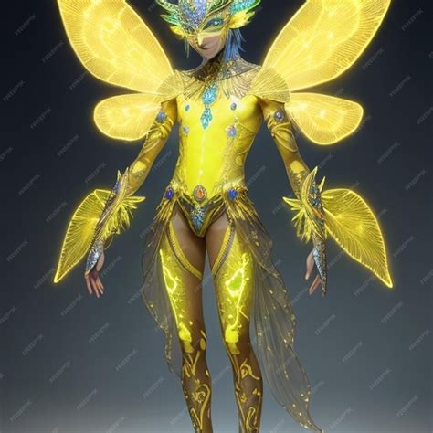 Premium Ai Image Bee Pose Png Armor Design Butterflies Items