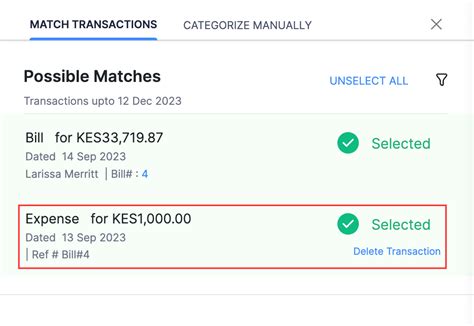 Match And Categorize Transactions Help Zoho Books