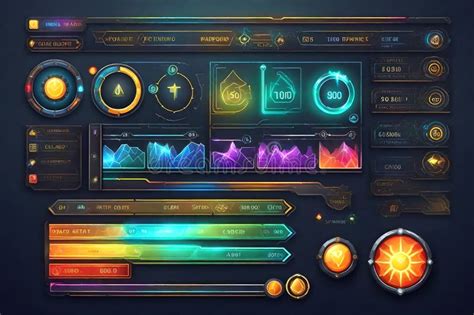 Progress Indicator For Energy And Stamina In A Fantasy Set Stock Illustration Illustration Of