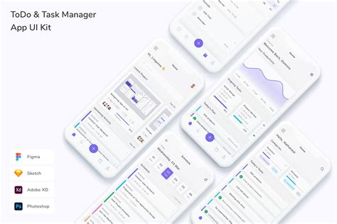 Todo And Task Manager App Ui Kit Graphic By Betush · Creative Fabrica