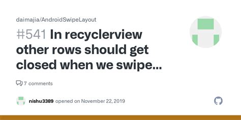 in recyclerview other rows should get closed when we swipe open any row