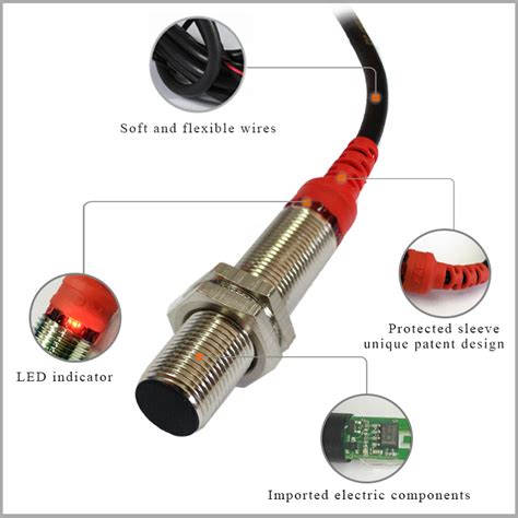 M12 Cylindrical Embeddable Inductive Proximity Sensor Switch 4mm Inductive Proximity Sensor
