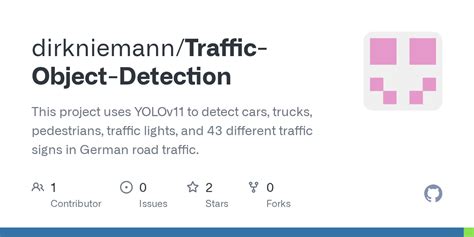 Github Dirkniemann Traffic Object Detection This Project Uses Yolov11 To Detect Cars Trucks