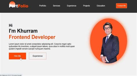 Create Simple Personal Portfolio Website With HTML & CSS Step By Step Tutorial - YouTube