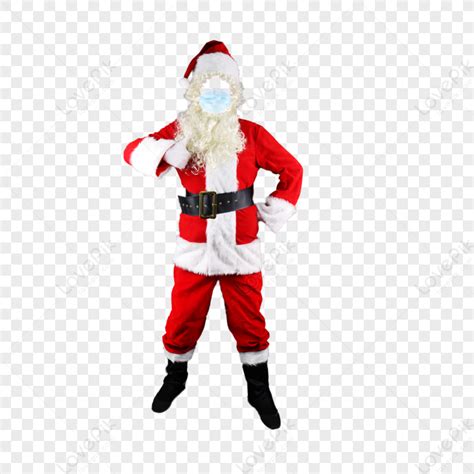 마스크를 쓰고 산타 클로스크리스마스수염흰수염 Png 일러스트 무료 다운로드 Lovepik