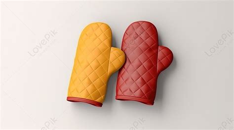 사용자 정의 가능한 배경을 갖춘 3d 격리된 오븐 미트 모형 주방용품 광고에 딱 맞습니다 사용자 배경 기원 후 배경 손수건 배경 이미지 Hd 사용자 기원 후