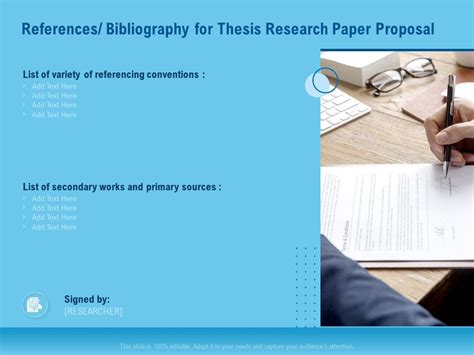 References Bibliography For Thesis Research Paper Proposal Ppt File Topics Presentation