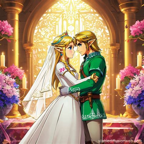 Zelda And Link Wedding Stable Diffusion Online