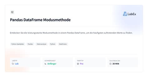 Meisterung Der Pandas Dataframe Modusmethode Labex