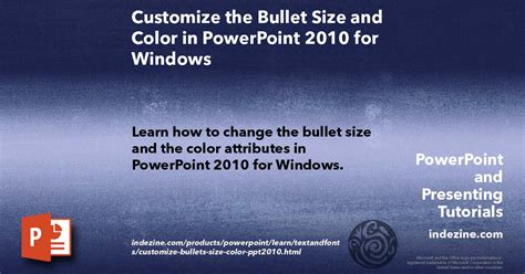 Customize The Bullet Size And Color In PowerPoint 2010 For Windows