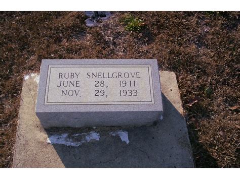 Ruby Snellgrove 1911 1933 Find A Grave Memorial