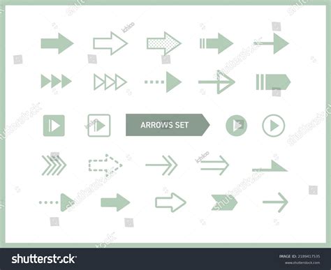Simple Arrow Vector Illustration Icon Set Stock Vector Royalty Free