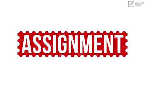 Premium Vector Assignment Red Rubber Stamp Vector Design