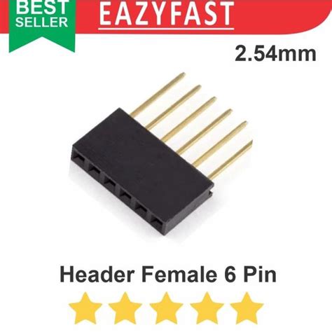 Jual Pin Header Male Female Long 6 Pin 6p Stackable Arduino Shield Pcb