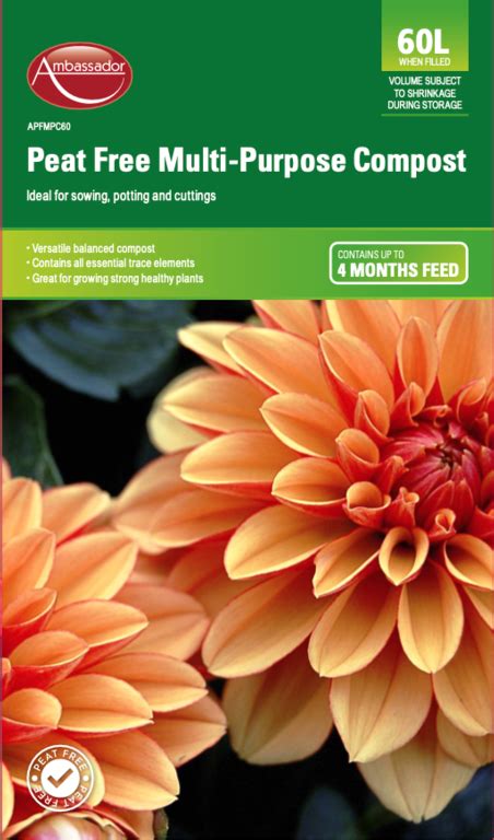 Ambassador Peat Free Multi Purpose Compost 60l Status Home Care
