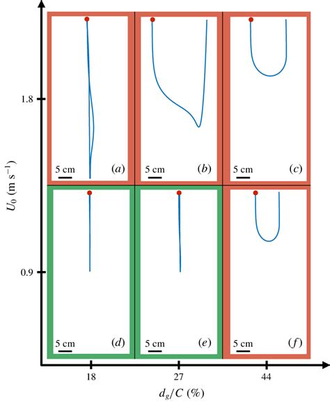 Colour Online Trajectories Of The Centre Of Mass Of The Projectile