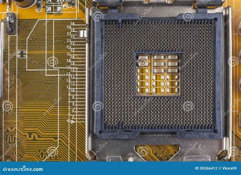 Processor Socket On Motherboard Stock Photo Image Of Microelectronics Data 30366412