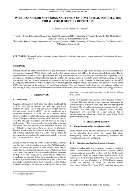 Pdf Wireless Sensor Networks And Fusion Of Contextual Information For