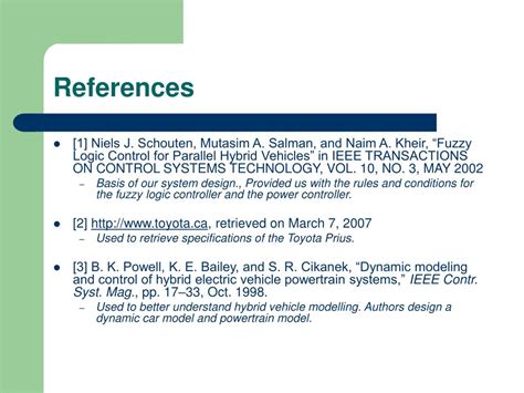 Ppt Fuzzy Logic Control For Parallel Hybrid Vehicles Toyota Prius