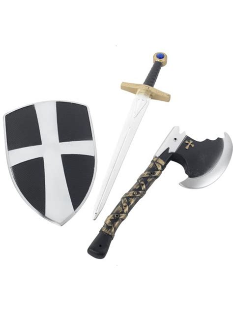 Crusader Knight Shield Sword Axe Crusader Knight Shield Sword Axe