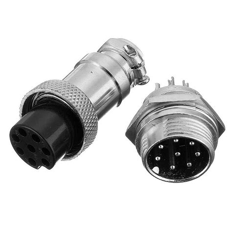 Gx16 8 Pin Circular Aviation Socket Plug Male And Female Panel Connector