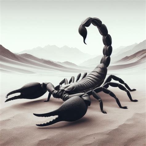 Premium Photo 3d Render Of A Scorpion On The Desert