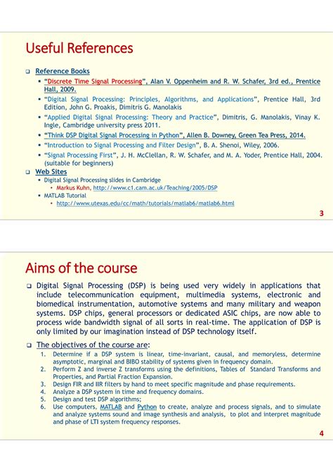 Dsp Foehu Lec 00 Digital Signal Processing Pdf