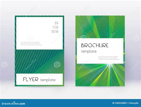 Stylish Cover Design Template Set Stock Vector Illustration Of Lines Brochure