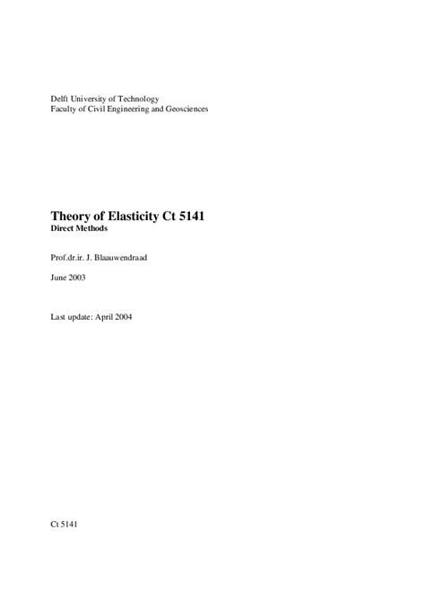 pdf theory of elasticity lecture notes majid mirzaei