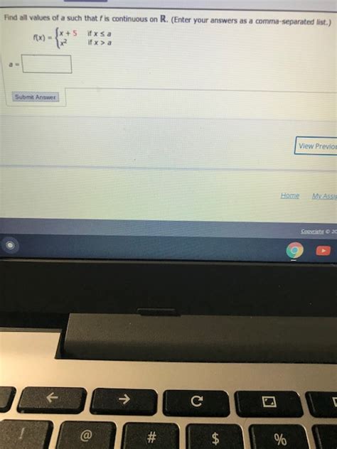 Solved Find All Values Of A Such That F Is Continuous On ℝ