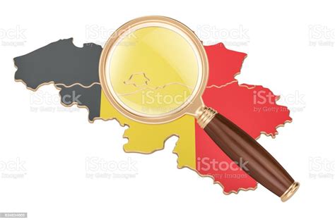 돋보기 분석 개념 3d 렌더링에 고립 된 흰색 배경에서 벨기 0명에 대한 스톡 사진 및 기타 이미지 0명 3차원 형태 Istock