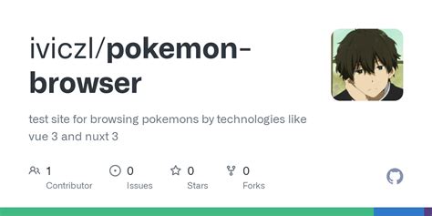 Github Iviczlpokemon Browser Test Site For Browsing Pokemons By Technologies Like Vue 3 And