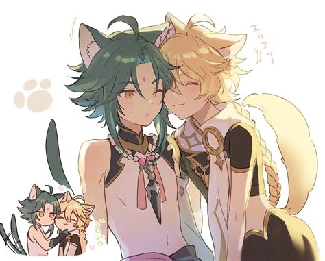 Aether And Xiao Genshin Impact Drawn By Ml Sysynemuru Danbooru