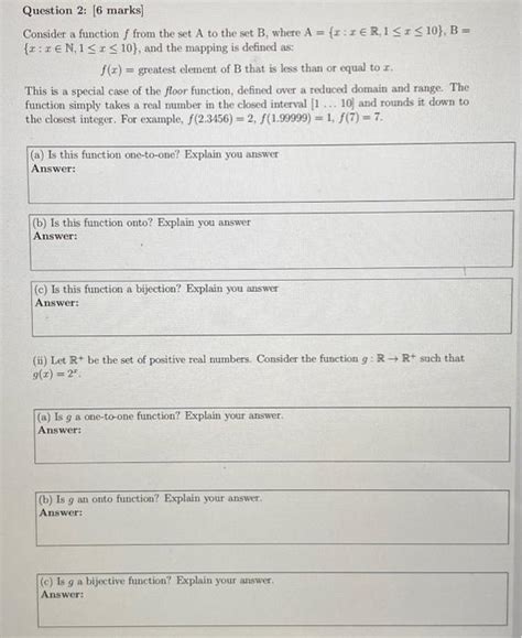Solved Consider A Function F From The Set A To The Set B Chegg Com