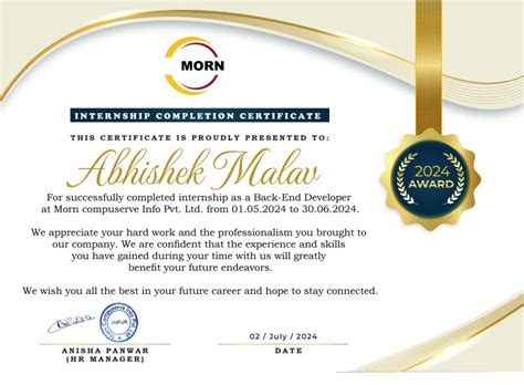 Backenddevelopment Webdevelopment Internship Careergrowth Abhishek Malav