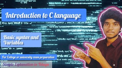 C Language Introduction In Telugu Lecture 01 Examvibes Youtube