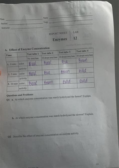 Solved Name Date Section Team Instructor LAB REPORT SHEET Chegg