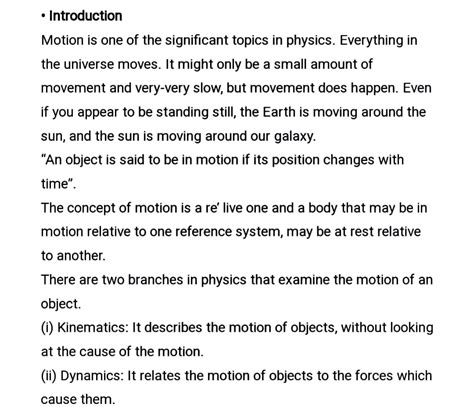 SOLUTION Physics Class Motion In A Straight Line Studypool